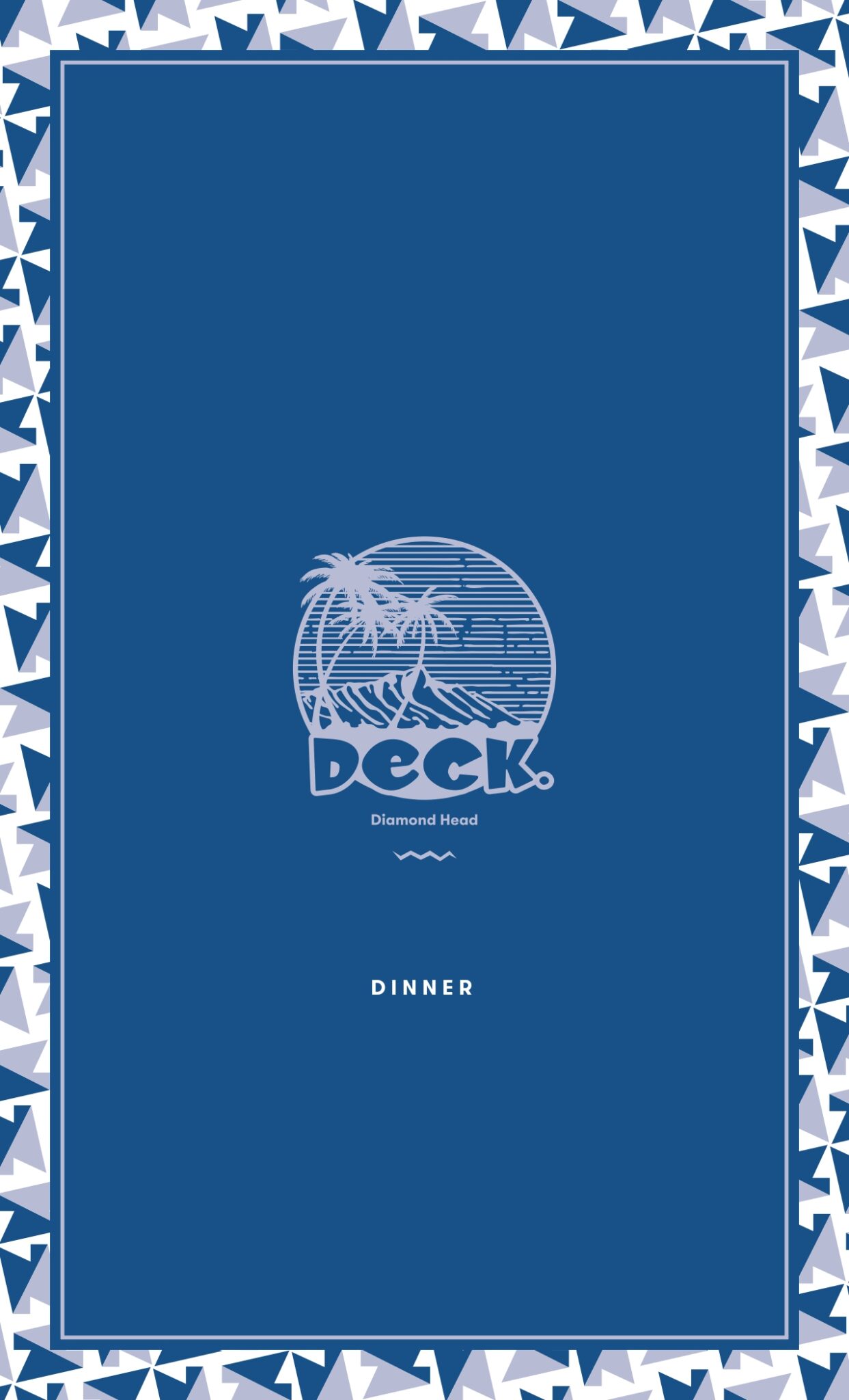 Menu – Deck. Waikiki